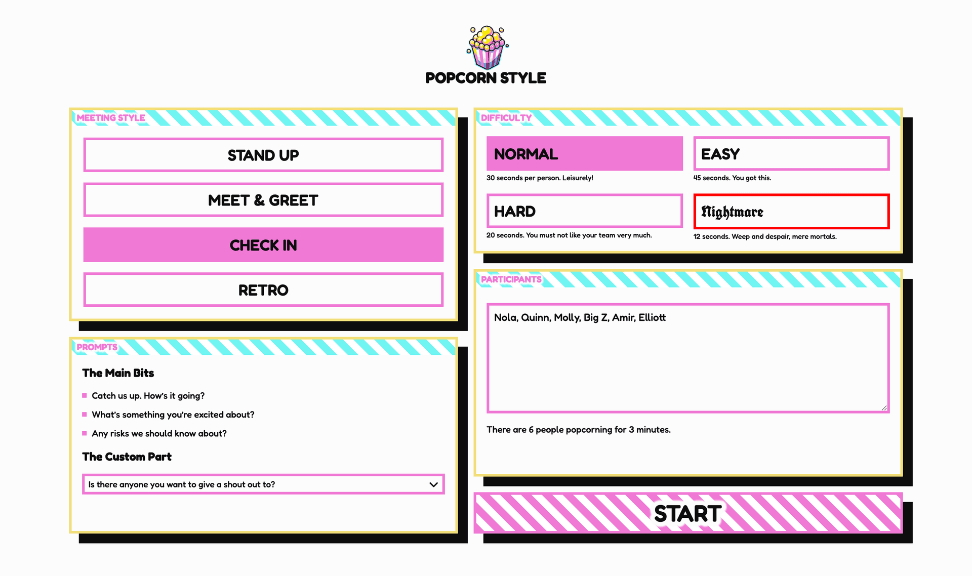 Popcorn Style - Standups that make your team smile.